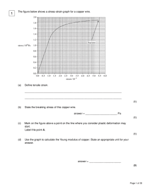 Fillable Online The figure below shows a stress-strain graph for a ...