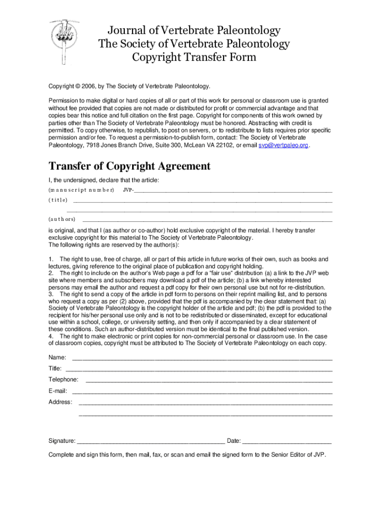 Fillable Online Comment on the letter of the Society of Vertebrate ... Fax Email Print - pdfFiller
