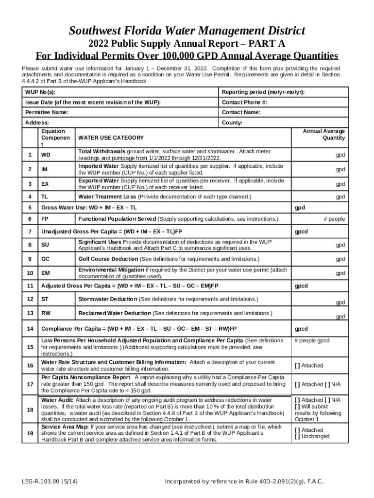 Water Use Permit Preapplication Ination Doc Template | pdfFiller