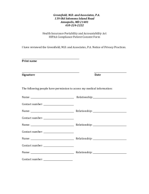 Fillable Online Health Insurance Consent Form Fax Email Print - pdfFiller