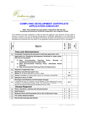 Fillable Online Complying Development Certificate Application Form. ... Fax Email Print - pdfFiller