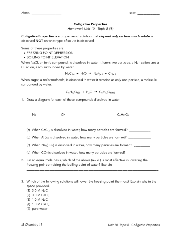 Fillable Online Chemistry Worksheet Pdf Fax Email Print - pdfFiller