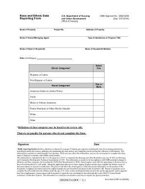 Fillable Online Race and Ethnic Data Reporting Form Fax Email Print ...