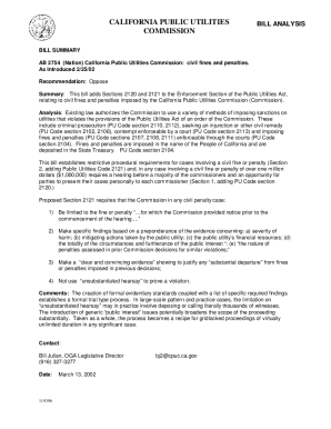 Fillable Online docs cpuc ca Enforcement and Citations Fax Email Print ...