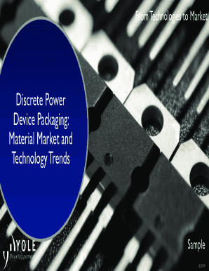 Fillable Online Discrete Power Device Packaging: Material Market and ...