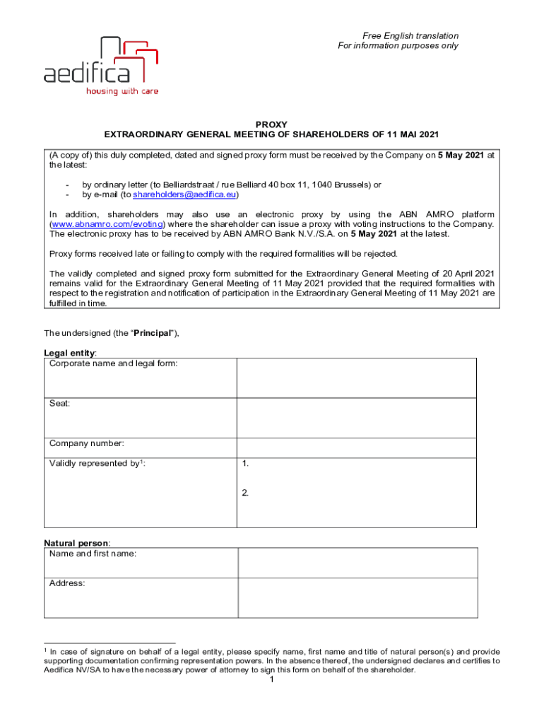 Fillable Online Proxies Form Fax Email Print - pdfFiller