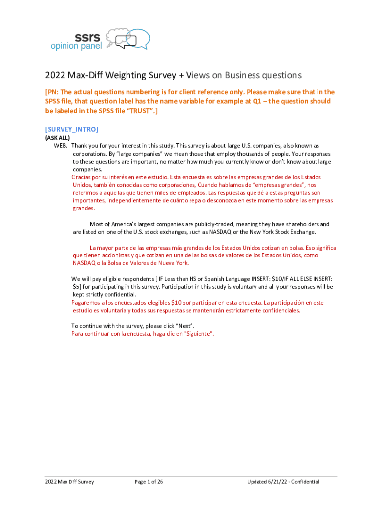 Fillable Online Maxdiff Analysis Explained Survey Template Examples