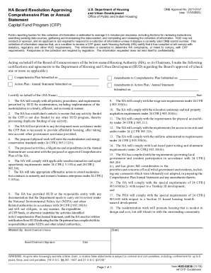 Fillable Online HUD Form 52840-A Capital Fund Program (CFP) ... Fax ...