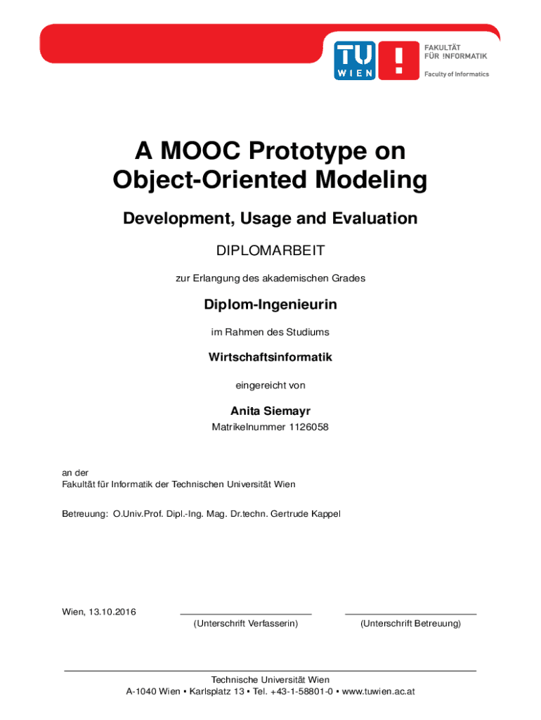 Fillable Online publik tuwien ac A MOOC Prototype on Object-Oriented ...