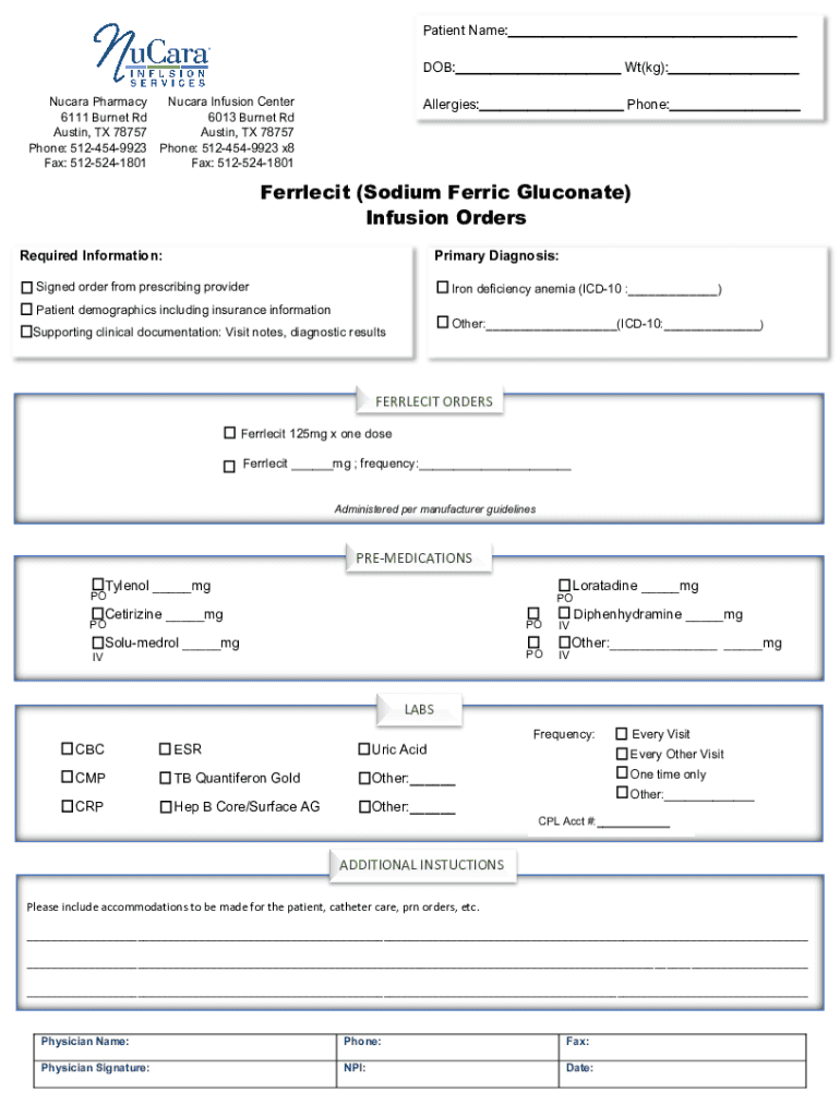 Fillable Online Signed order from prescribing provider Fax Email Print ...