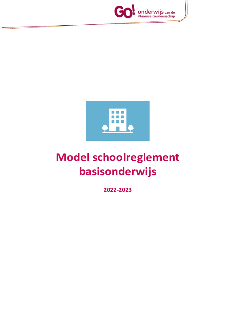 Invulbaar Online pro g-o Model schoolreglement basisonderwijs - GO! Pro Faxnummer Email ...