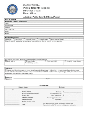 Fillable Online Public Records Request Form Final Fax Email Print ...