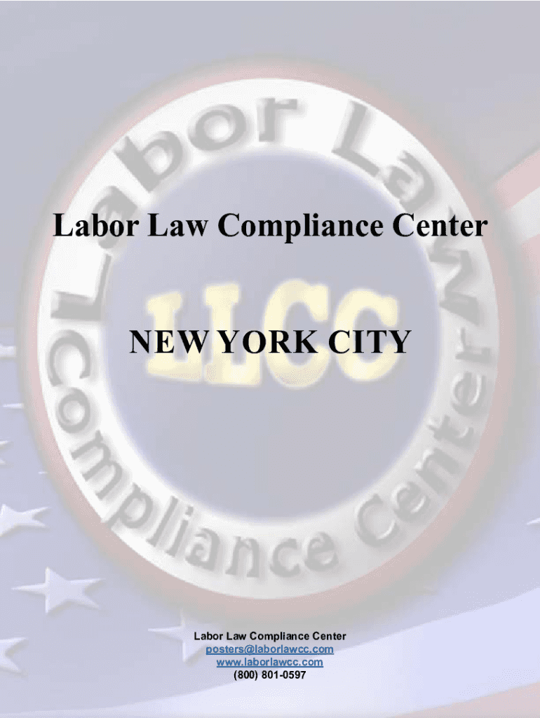 Fillable Online New York Labor Law Posters State and Federal Combo Fax ...