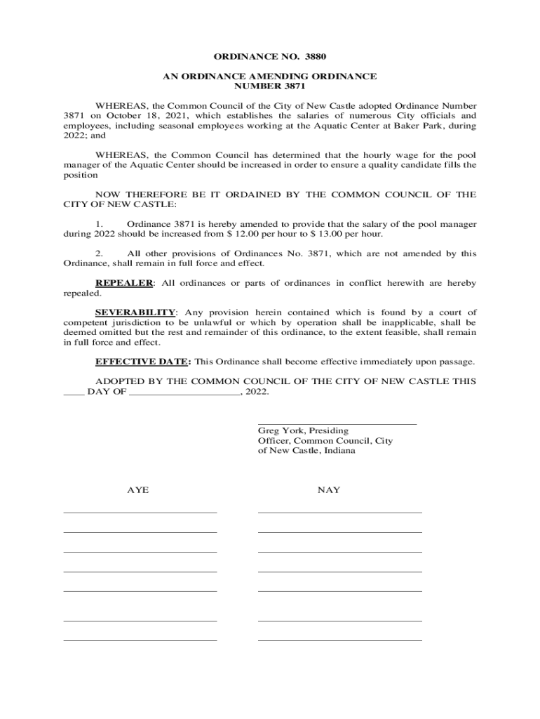 Fillable Online Article IV -Town Council ProceduresCode of Ordinances Fax Email Print - pdfFiller