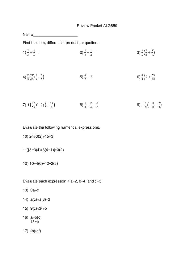 Fillable Online How to Find the Sum, Difference, Product or Quotient - YouTube Fax Email Print ...
