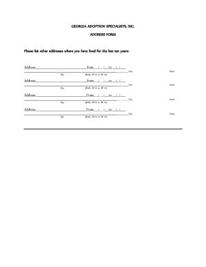 Fillable Online Address Form Fax Email Print - pdfFiller
