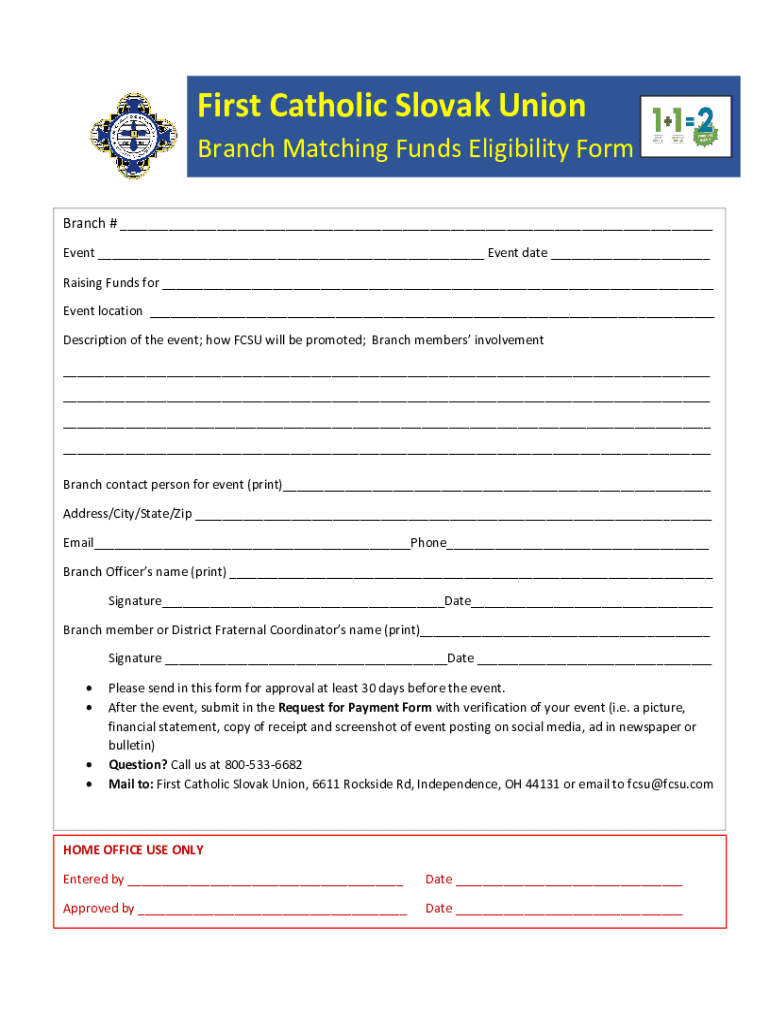 Fillable Online District Matching Funds Payment Form Request Fax Email Print - pdfFiller