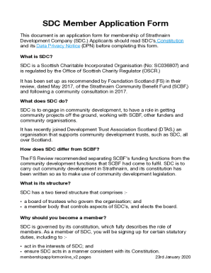 Fillable Online SDC Member Application Form Fax Email Print - pdfFiller