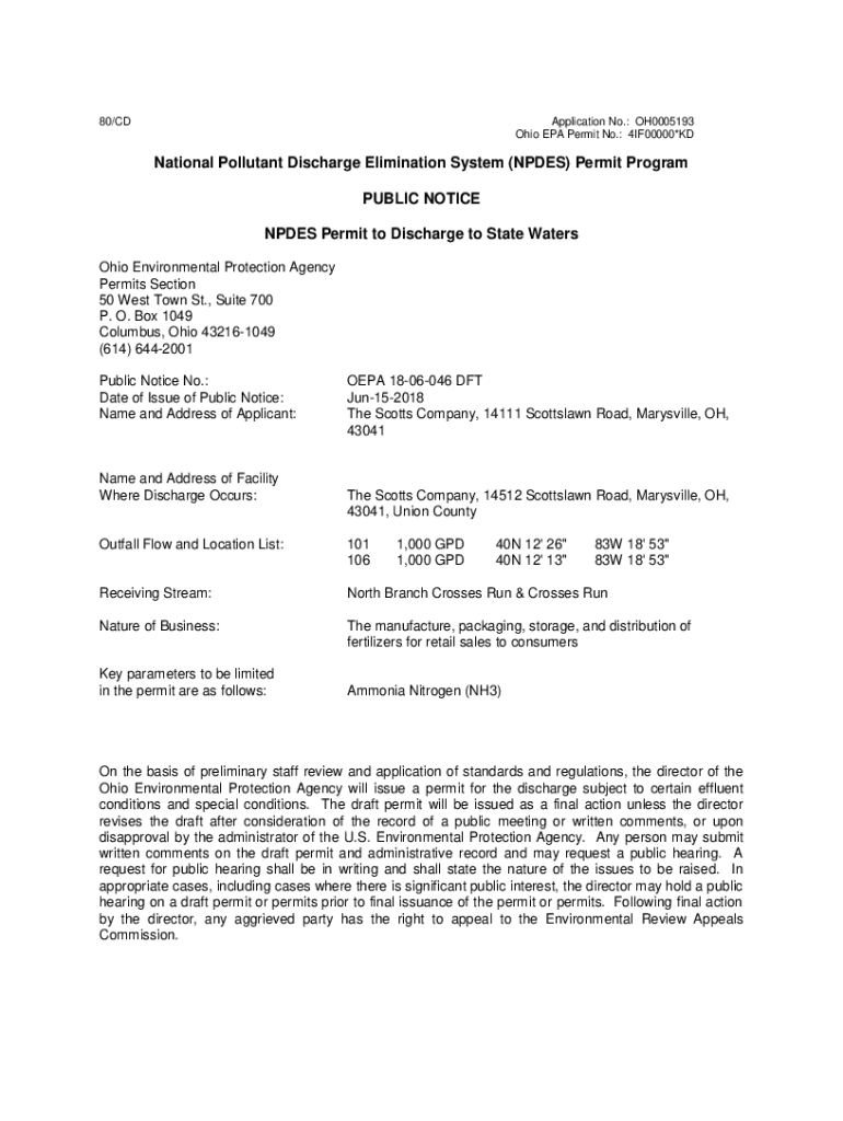 Fillable Online wwwapp epa ohio 4IF00000*KD - Ohio EPA Fax Email Print ...