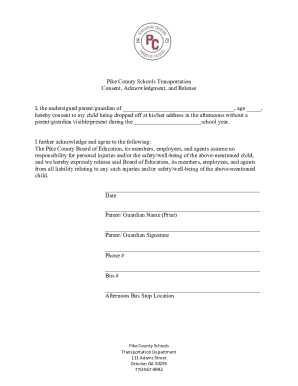 Fillable Online pike k12 ga Ride Permission Form Fax Email Print ...