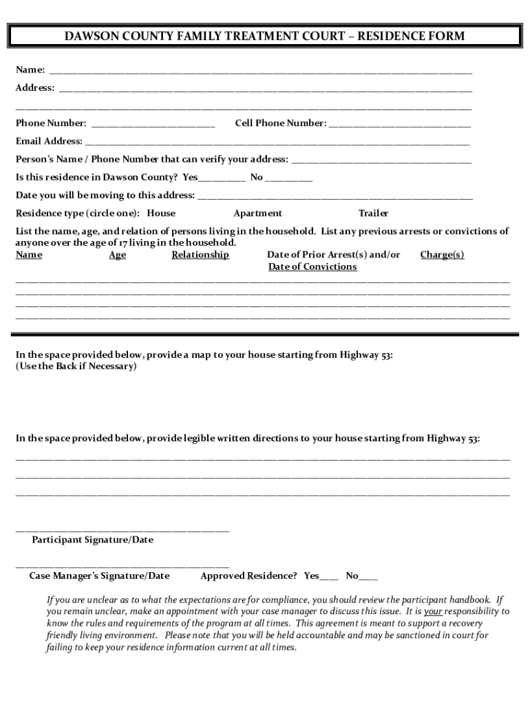 Fillable Online Residence Form Fax Email Print - pdfFiller