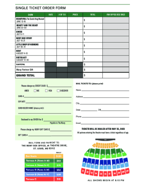 Fillable Online 20+ Ticket Order Forms Fax Email Print - pdfFiller