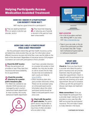 Fillable Online Quick Guide. Medication Assisted Treatment Toolkit for ...