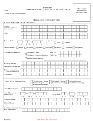 Fillable Online Your Checklist For Singapore Tourist Visa Application ...