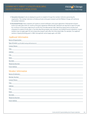 Fillable Online community first capacity-building grant program ...