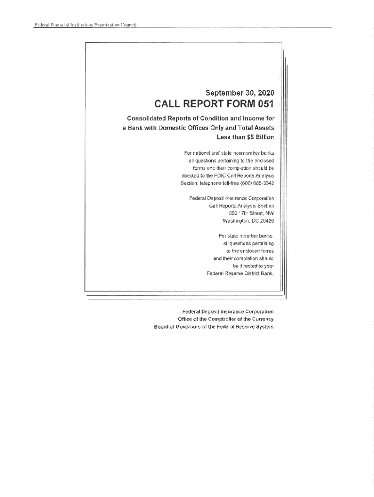 Fillable Online call report form 051 - Department of Financial Institutions Fax Email Print ...