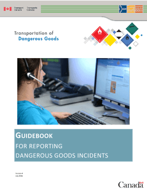 Fillable Online Guide for reporting dangerous good incidents Fax Email Print - pdfFiller