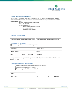 Fillable Online GE535AIADAFGrant Recommendation Form Fax Email Print - pdfFiller
