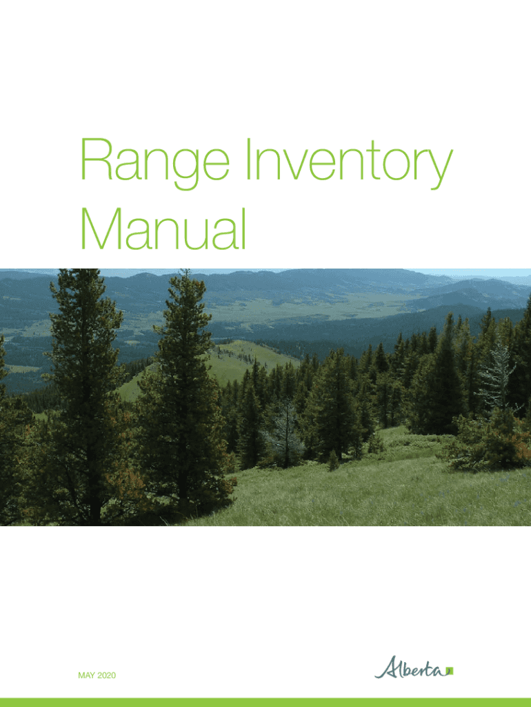 Fillable Online Range Inventory Manual. Range classification and survey ...