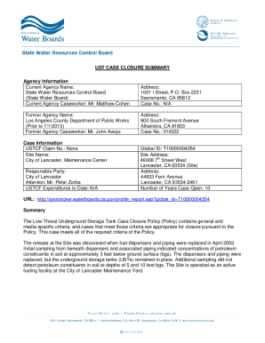 Fillable Online Cal. Code Regs. Tit. 23,2923 - Low-Threat Underground ...