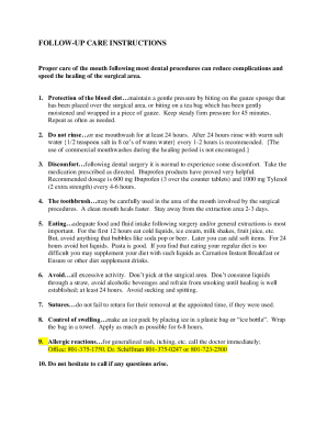 Fillable Online Tooth Extraction Aftercare: Is It Time to See the ...