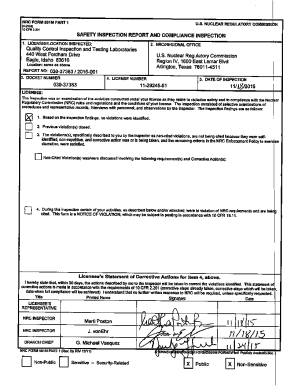 Fillable Online IR 03037383/2015001, on 11/18/2015, Quality Control ...