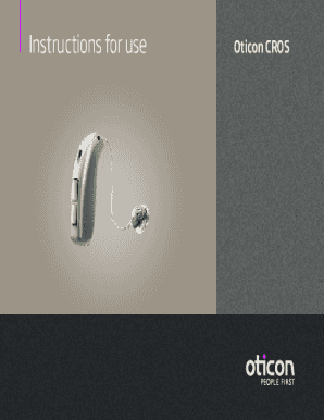 Fillable Online Oticon CROS & BiCROS Hearing Aid l Unilateral ... Fax ...