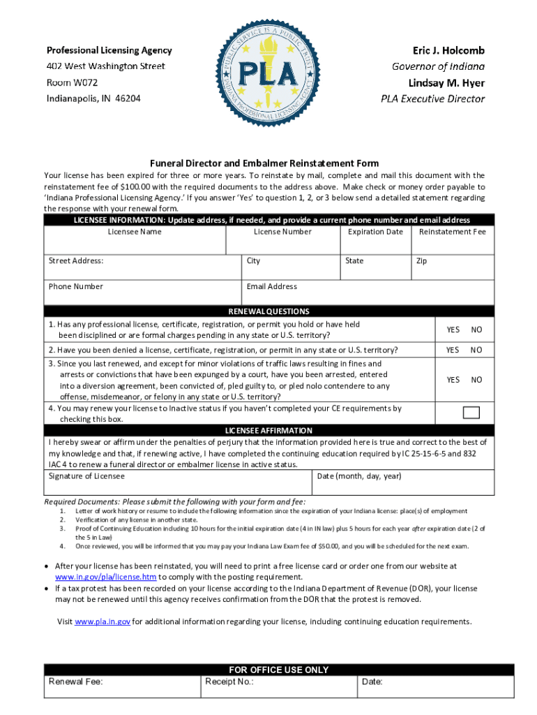 Fillable Online Generic Funeral Reinstatement Form.doc Fax Email Print ...