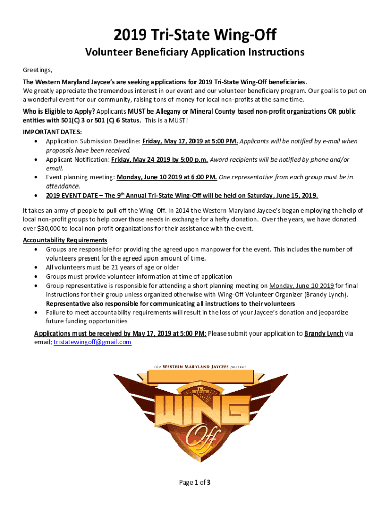 Fillable Online 11th annual Thomas Automotive Tri-State Wing-Off and ...