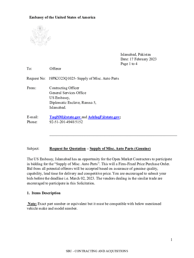 Fillable Online Lapse in Oversight at Embassy Islamabad, Pakistan, ... Fax Email Print - pdfFiller