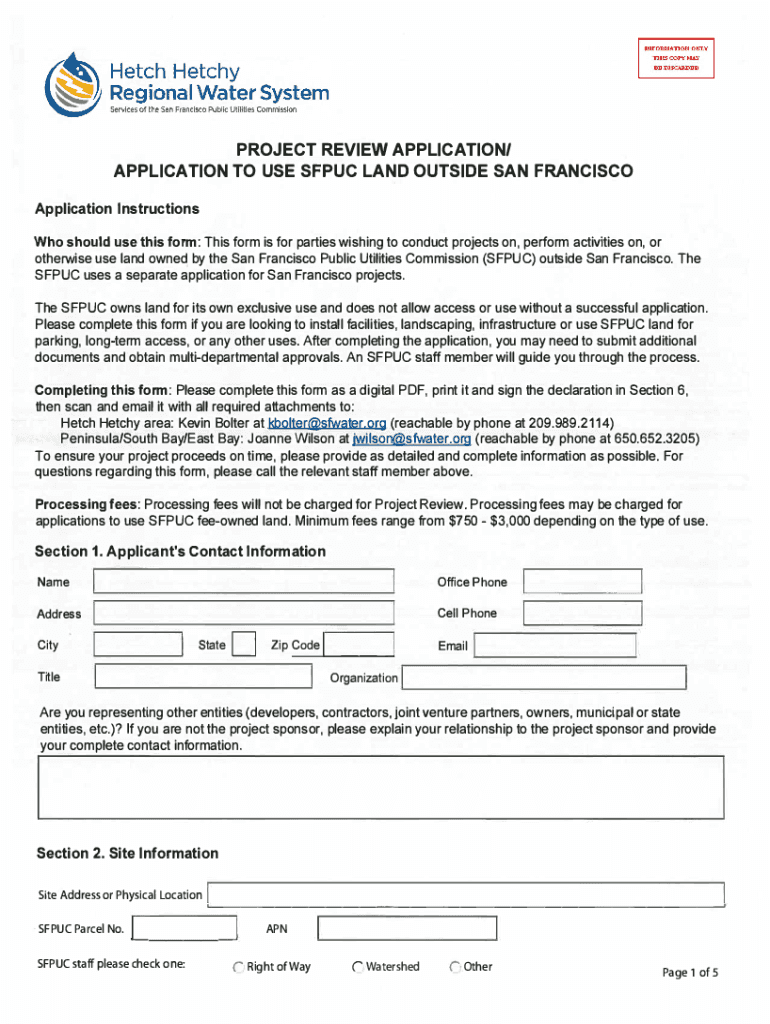 Fillable Online Section 2. Project Review Application Attachments List ...