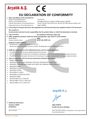 Fillable Online Declaration of Conformity Definition, Templates and ...