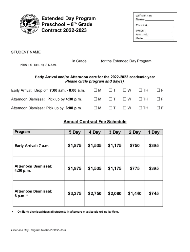 Fillable Online Please sign and return with your first month tuition by ...
