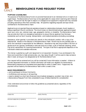 Fillable Online Benevolence Fund Request Form Template - Jotform Fax Email Print - pdfFiller