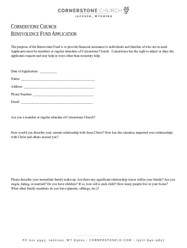 Fillable Online Benevolent Fund Policies and Guidelines Fax Email Print ...