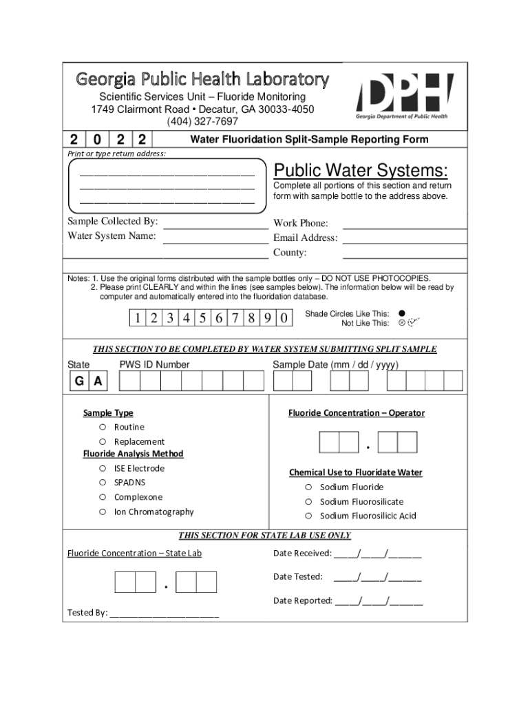Fillable Online Georgia Department of Public Health Laboratory Fax ...