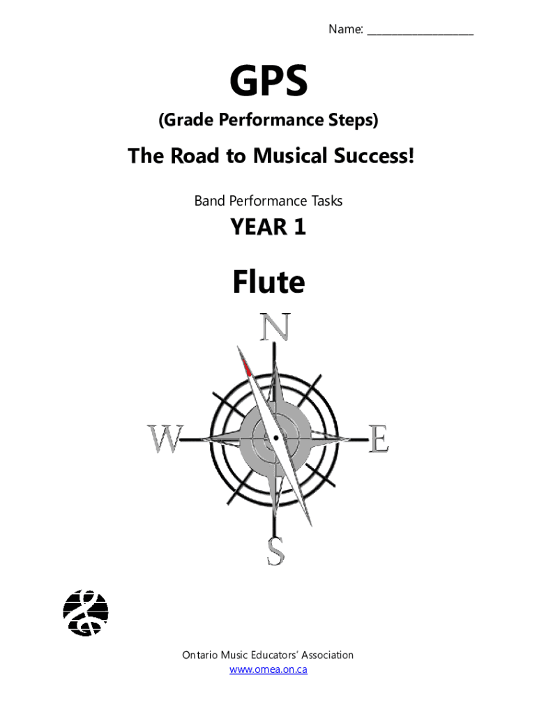 Fillable Online GPS (Grade Performance Steps)The Road to Musical ...