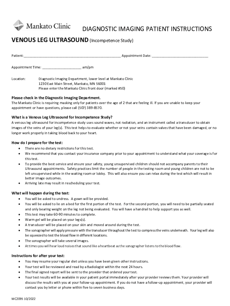Fillable Online diagnostic imaging patient instructions 1st trimester ... Fax Email Print ...