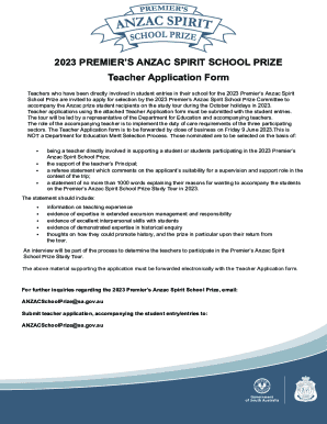Fillable Online The Premier's Spirit of Anzac PrizeMelbourne VIC Fax ...