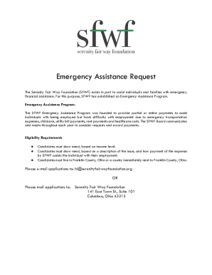 Fillable Online Emergency Assistance Request Fax Email Print - pdfFiller